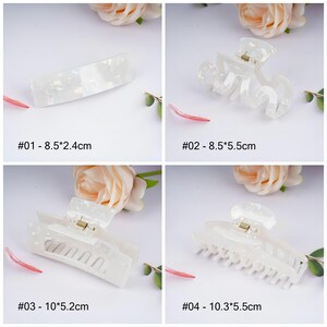 Mermaid White Hair Claw Clips for Women, Adorable Hair Clip, Large Hair Crabs, Strong Hair Clamp ...