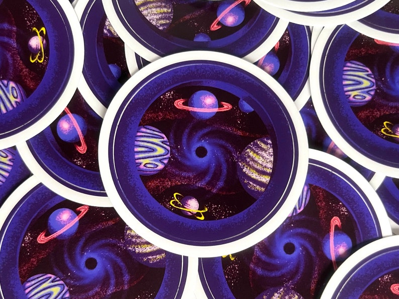 Spaceship Window Sticker Outer Space Vinyl Sticker - Etsy