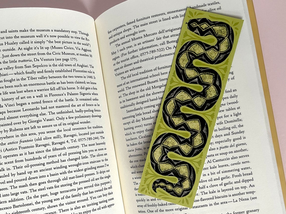 Decorated Snake Bookmark - Etsy