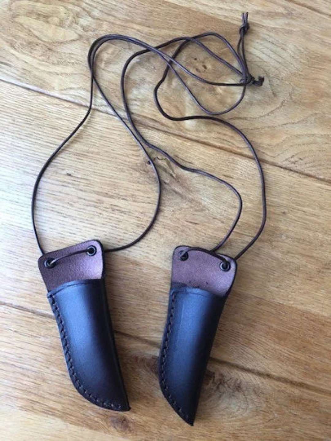 Custom Made Leather Sheath to Hang Around Your Neck - Etsy