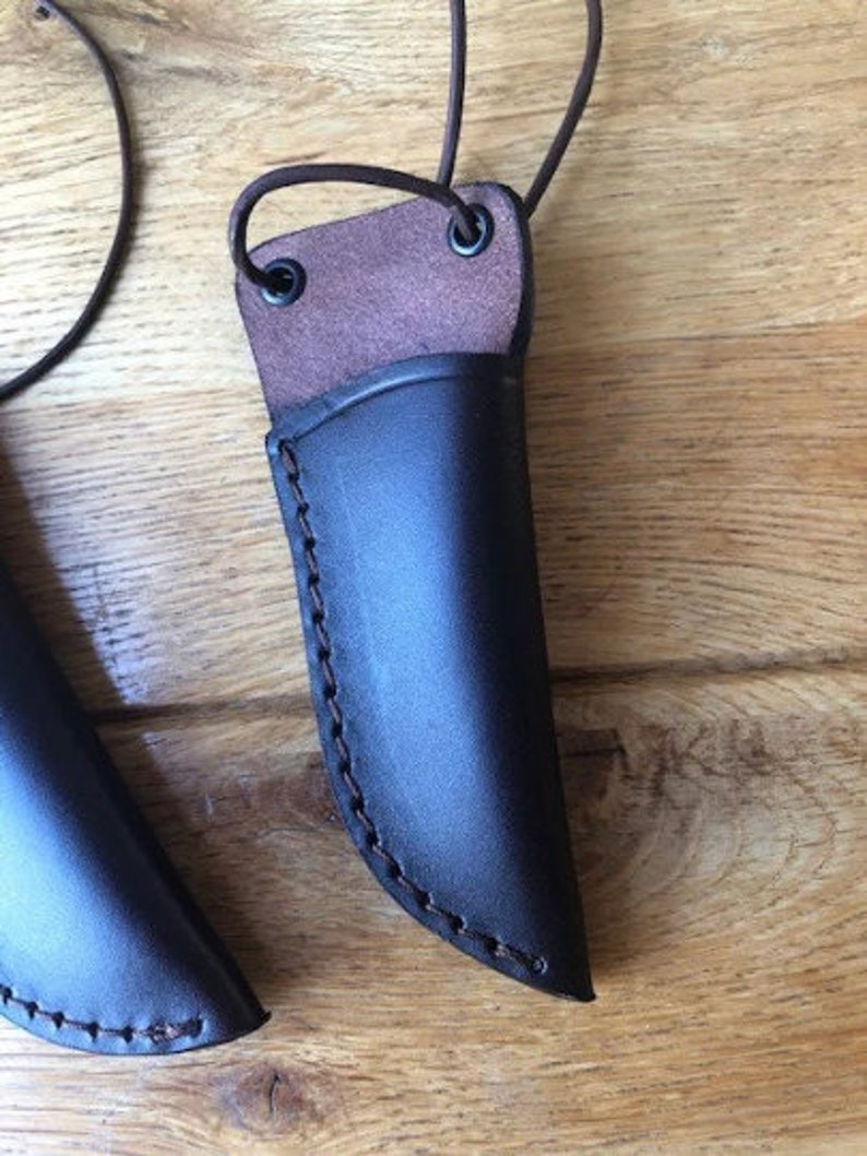 Custom Made Leather Sheath to Hang Around Your Neck - Etsy