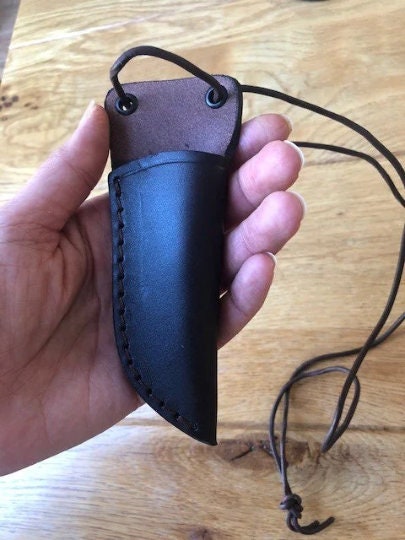Custom Made Leather Sheath to Hang Around Your Neck - Etsy