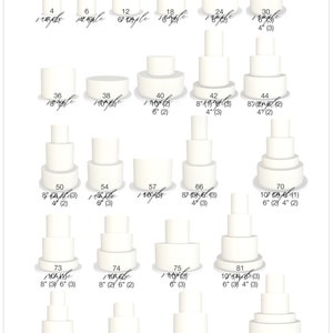 Wedding & Party Cake Charts up to 98 Servings - At-a-glance Quick ...