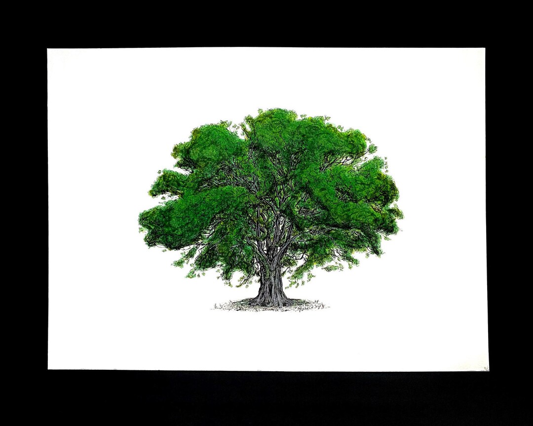 Eichenbaum Original Kunstwerk. Große Landschaft Wandkunst. - Etsy.de