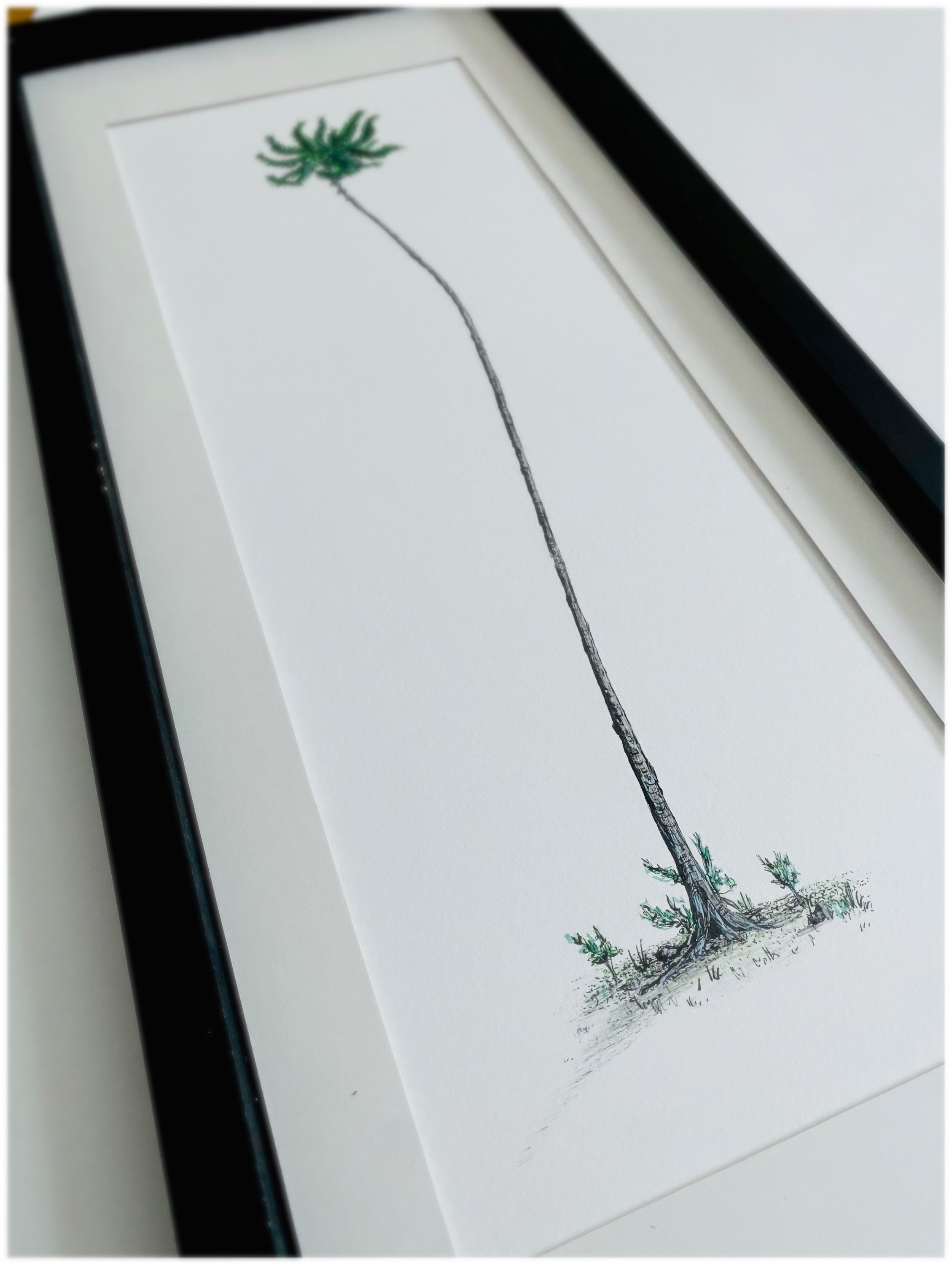 Palm Tree Ink Original Illustration. Fine Line Black Ink With - Etsy UK