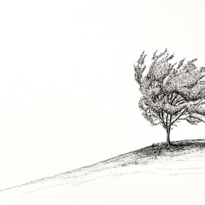 Ink Wash Tree | Original Tree Artwork. Ink With Water Wash, Sumi ...