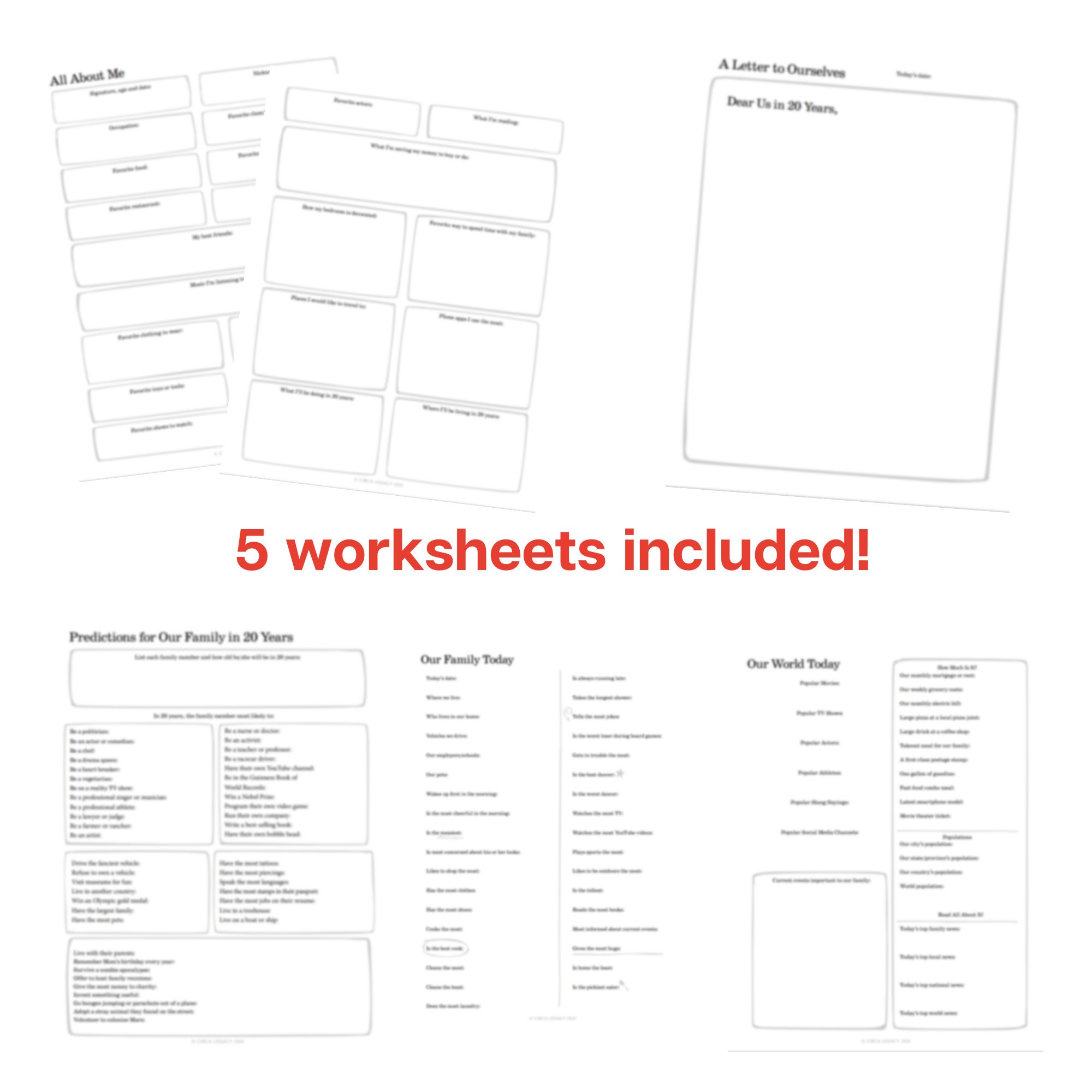 Digital Family Time Capsule Kit - Etsy