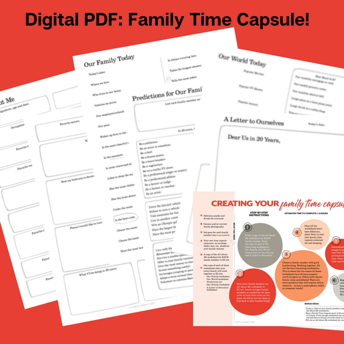 Digital Family Time Capsule Kit - Etsy