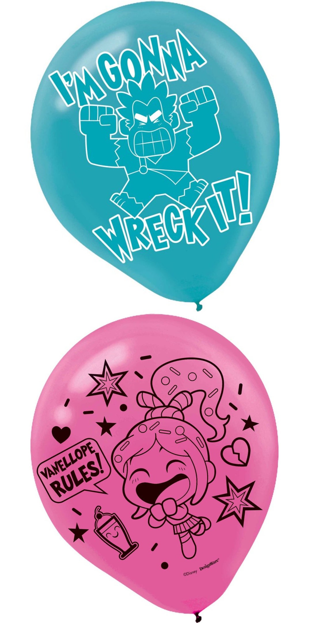 WRECK IT RALPH Pack of 6 Party Balloons Kids Birthday - Etsy