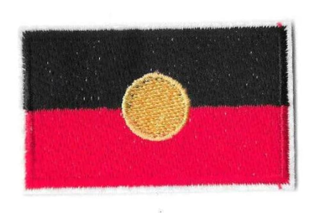 Aboriginal Flag Iron on Embroidered Patch Fabric Badge Australia 3.5cm ...