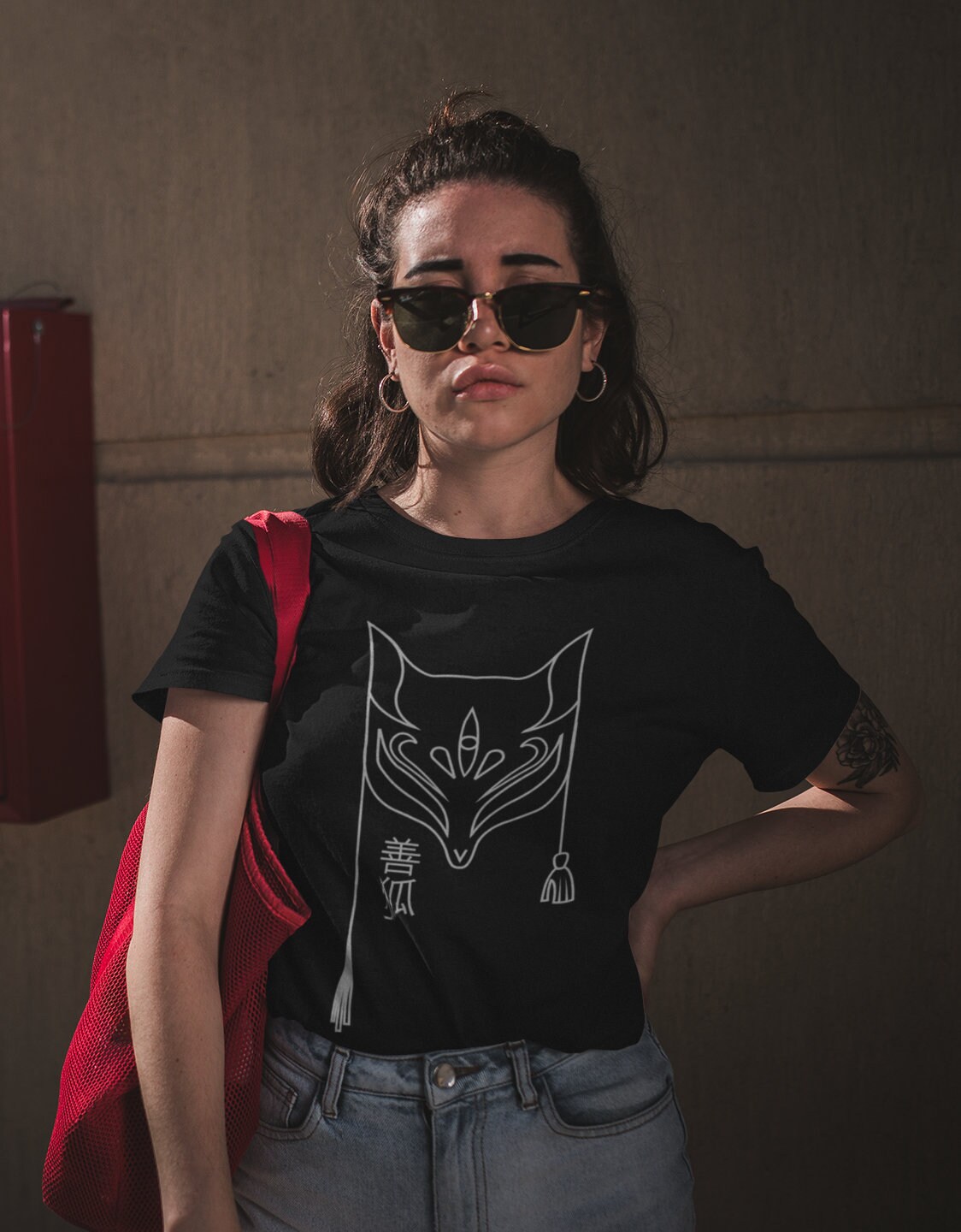 Japanese Traditional Fox Mask Tshirt, Kitsune, Noh Mask, Oni, Japanese ...