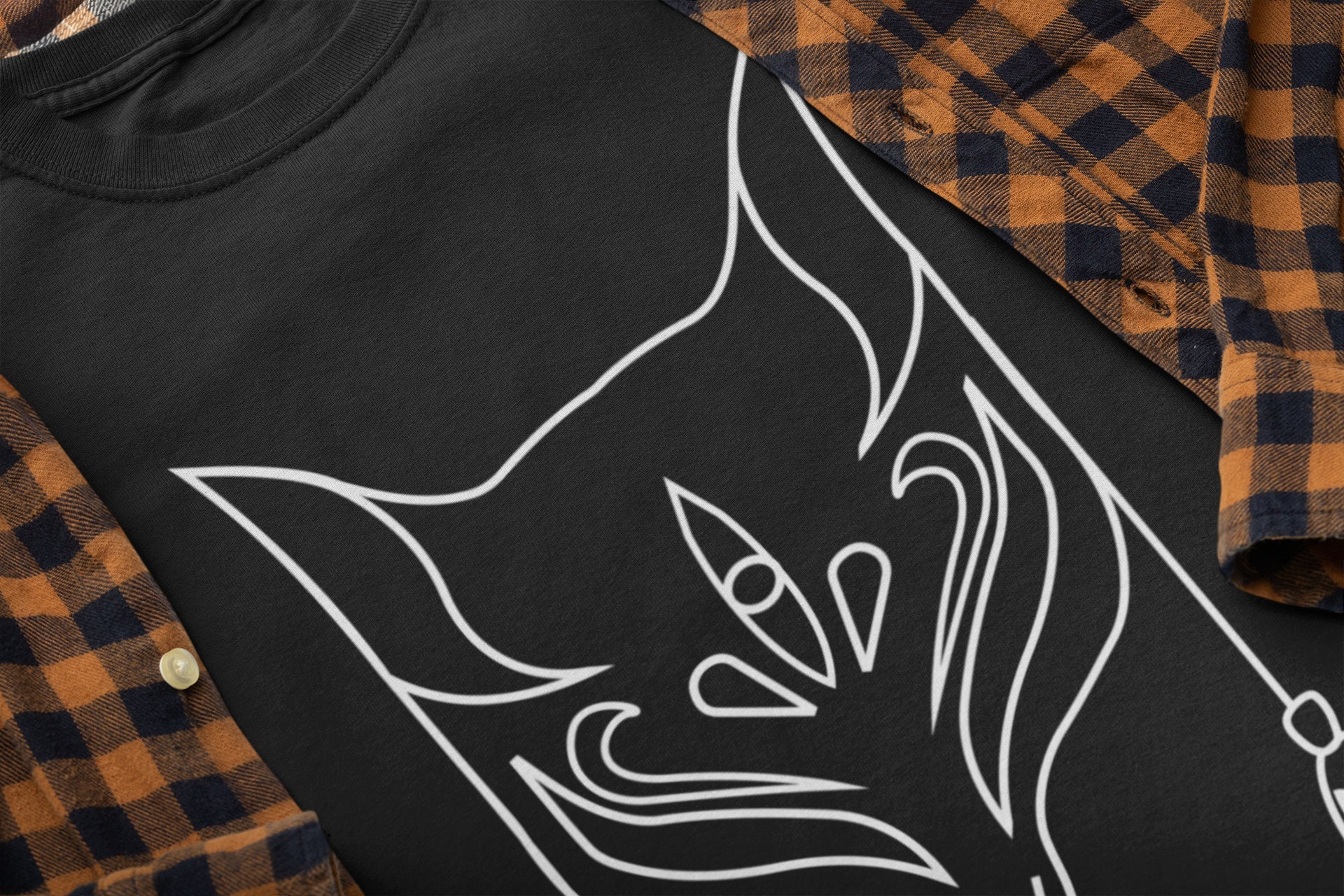 Japanese Traditional Fox Mask Tshirt, Kitsune, Noh Mask, Oni, Japanese ...