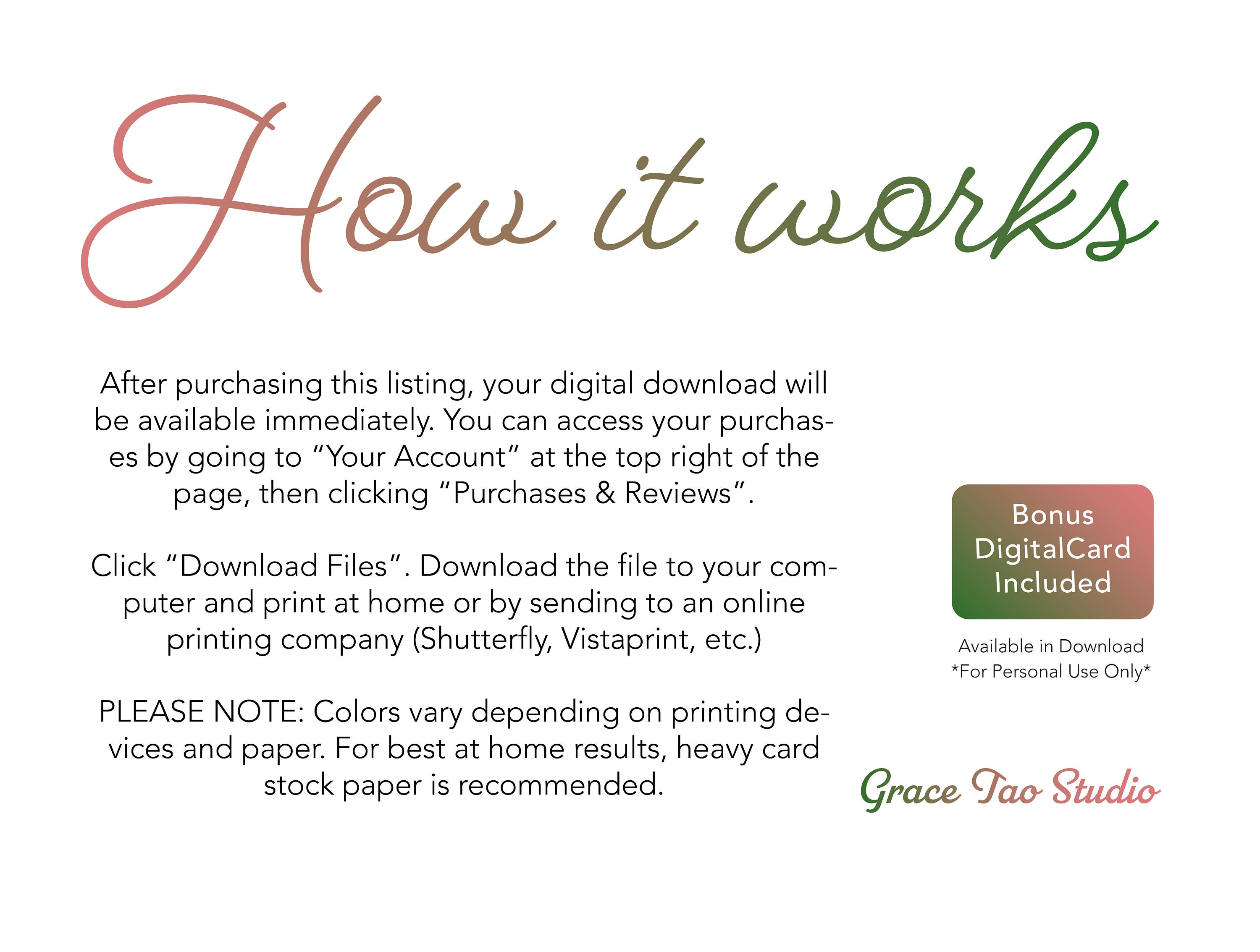 Printable Floral Card, Instant Download, Happy Birthday Card, Digital ...