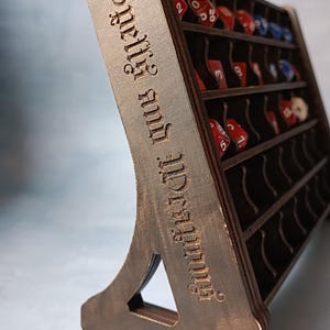 Handmade Wooden Dice Display Stand: RPG Dice Organizer, Holds 5 Sets - Etsy