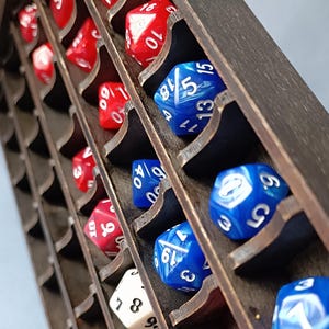 Handmade Wooden Dice Display Stand: RPG Dice Organizer, Holds 5 Sets - Etsy
