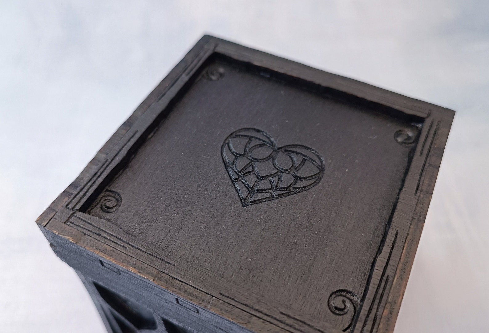 Gothic Style Wedding Ring Box, Black - Etsy