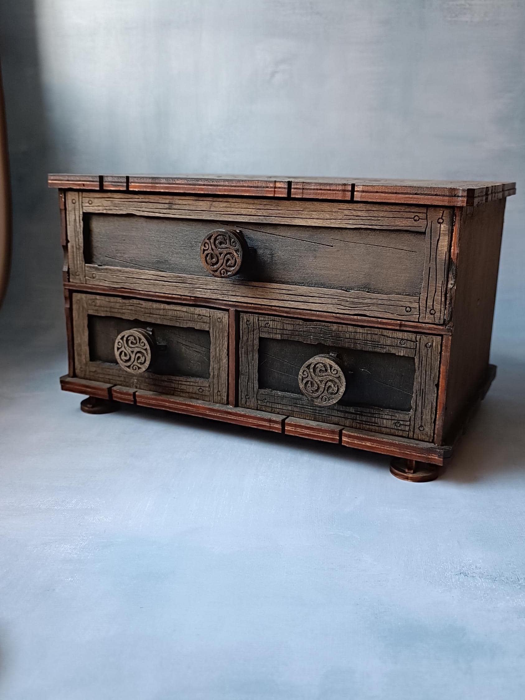 Handmade Engraved Hecate Altar Chest: Wooden Tarot & Crystal Storage - Etsy