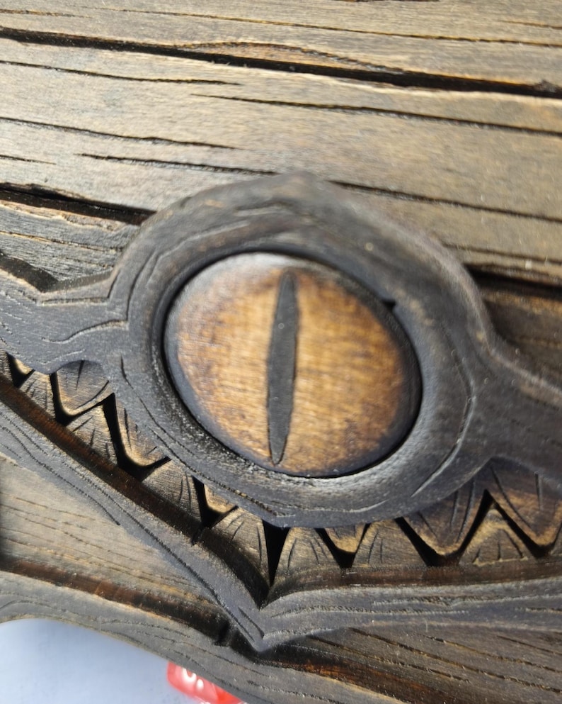 Mimic Chest Dice Box for DND, Fantasy Monster Dice Holder, Handcrafted ...