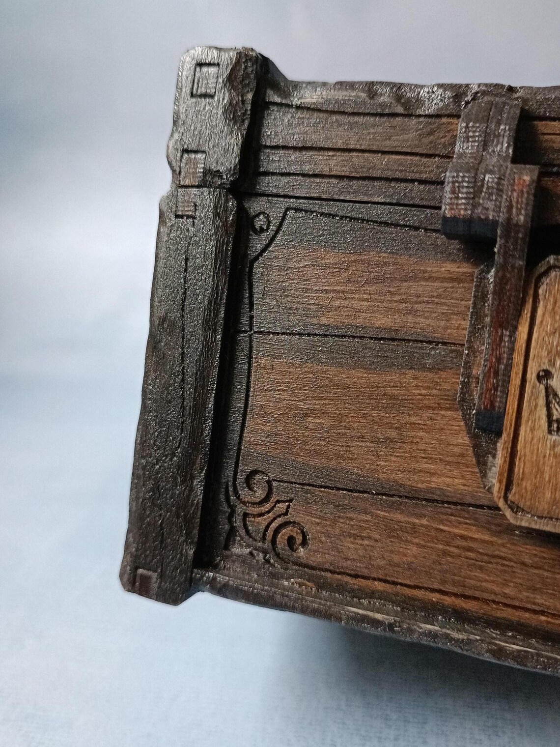 Handmade Wooden Fantasy Chest: RPG Dice & Jewelry Box - Etsy