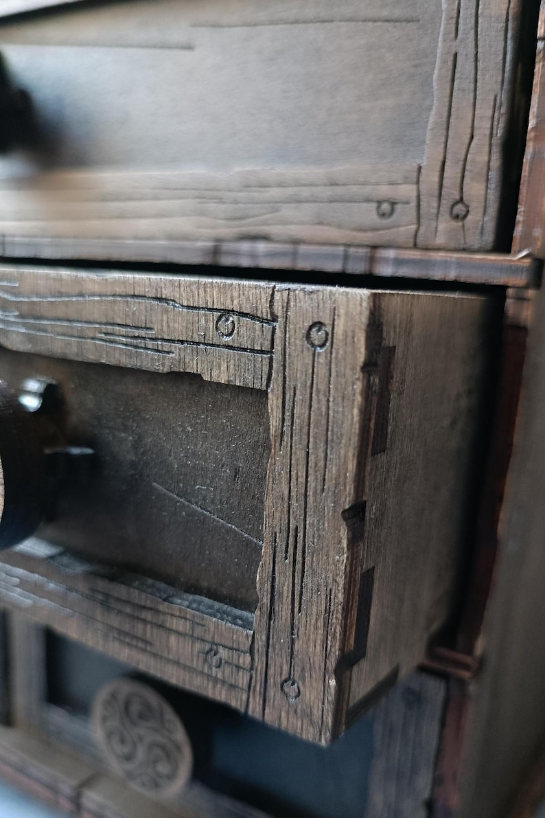 Handmade Wooden Hecate Altar Cabinet: Vintage Witchcraft Storage Chest ...