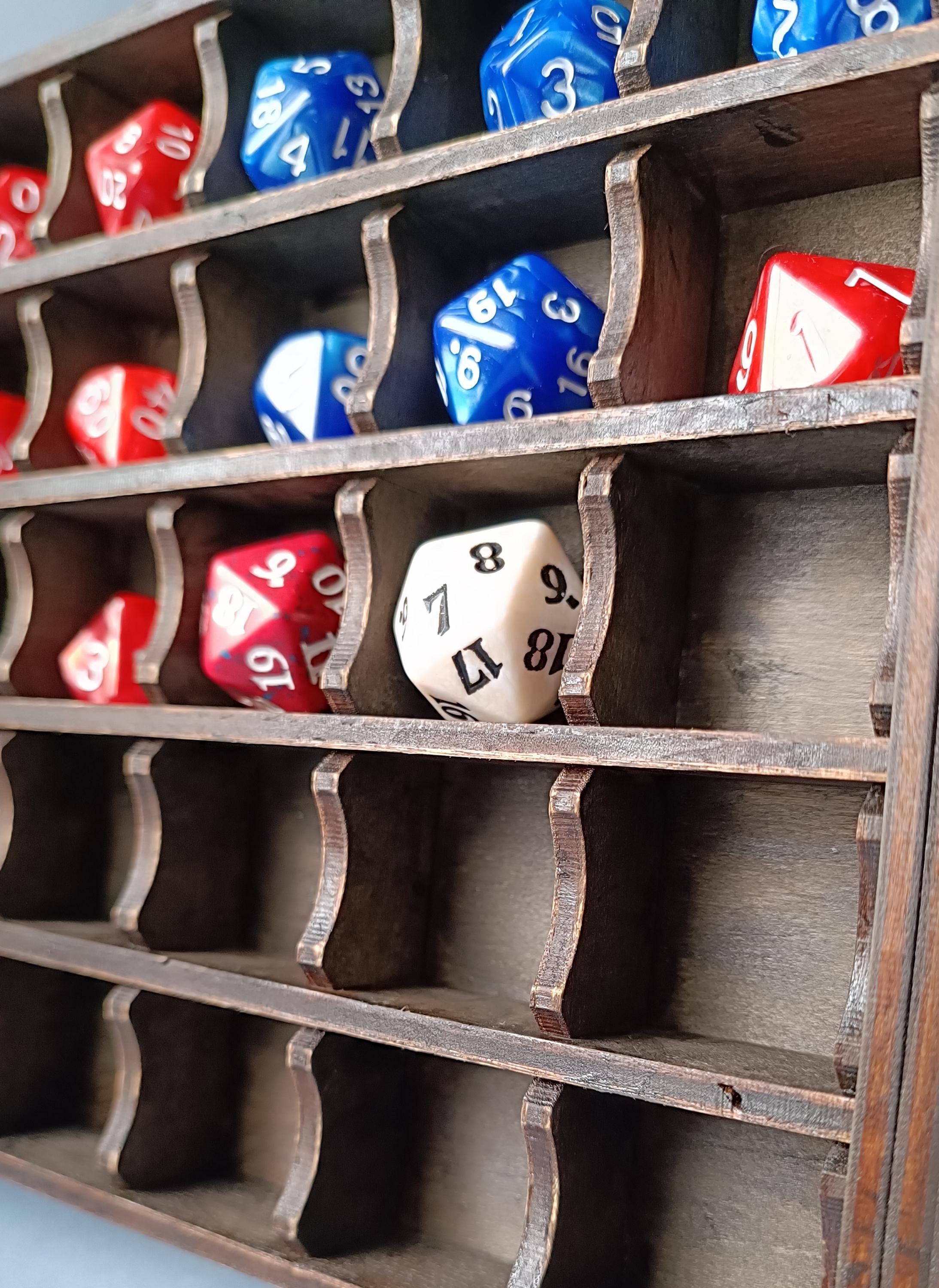 Handmade Wooden Dice Display Stand: RPG Dice Organizer, Holds 5 Sets - Etsy
