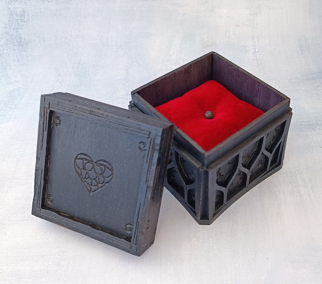 Gothic Style Wedding Ring Box, Black - Etsy