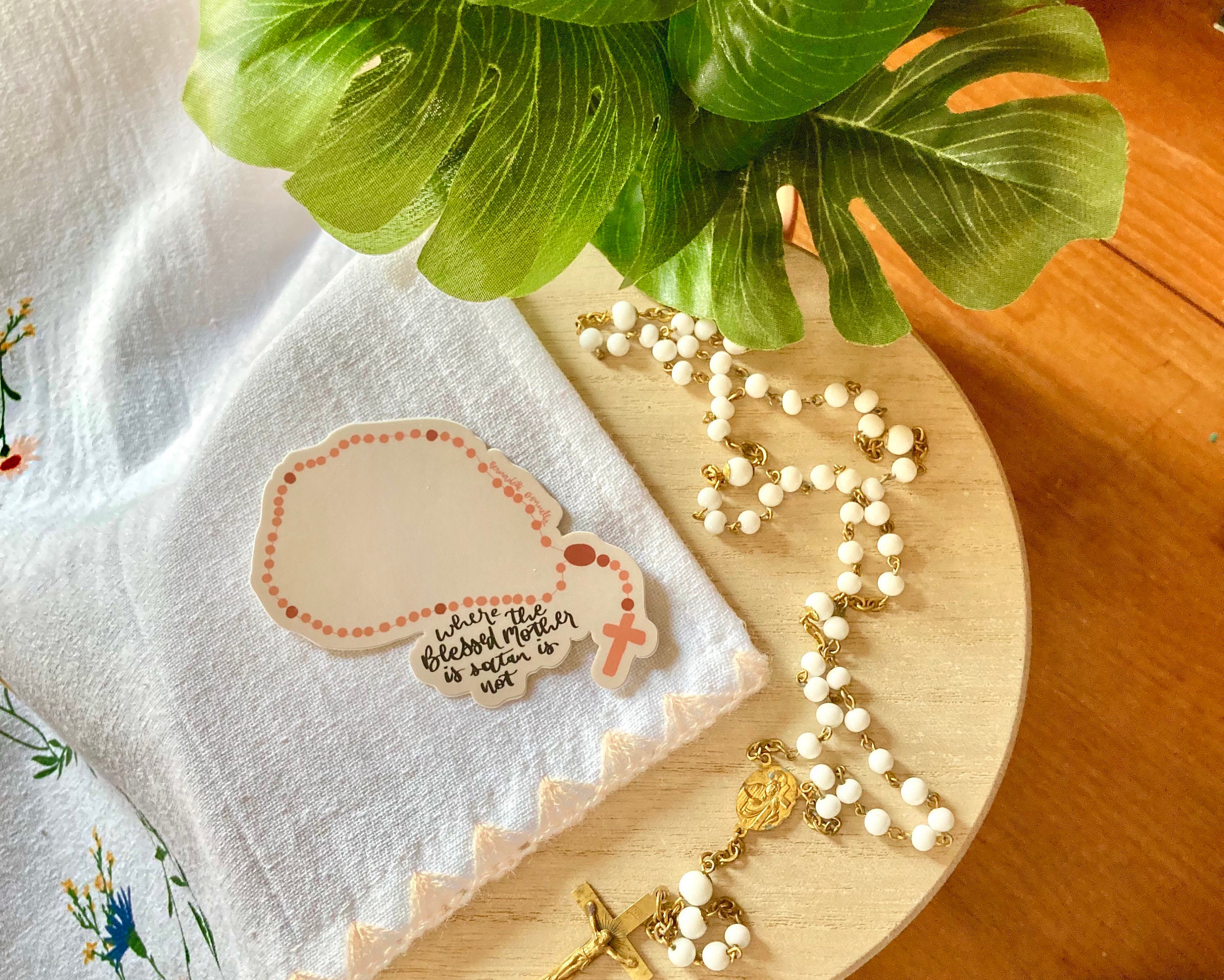 Catholic Sticker/blessed Mother Sticker/rosary Sticker/christian ...