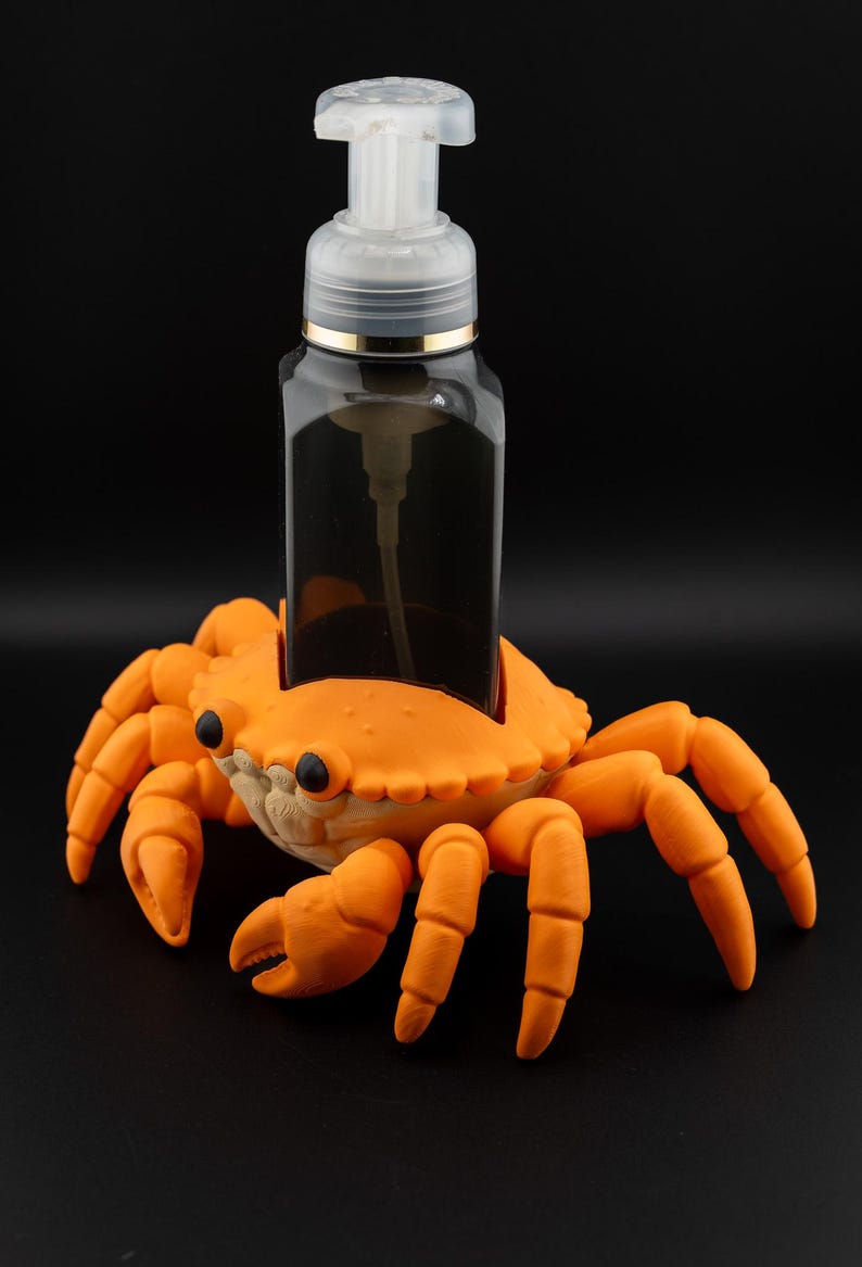 Buy Crab Soap Dispenser Holder | Cute Sink Organizer | Coastal Beach ...