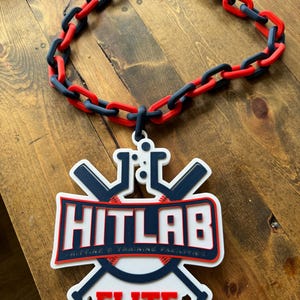 Custom Made 3D Printed Oversized Team Necklace / Turnover Chain - Etsy