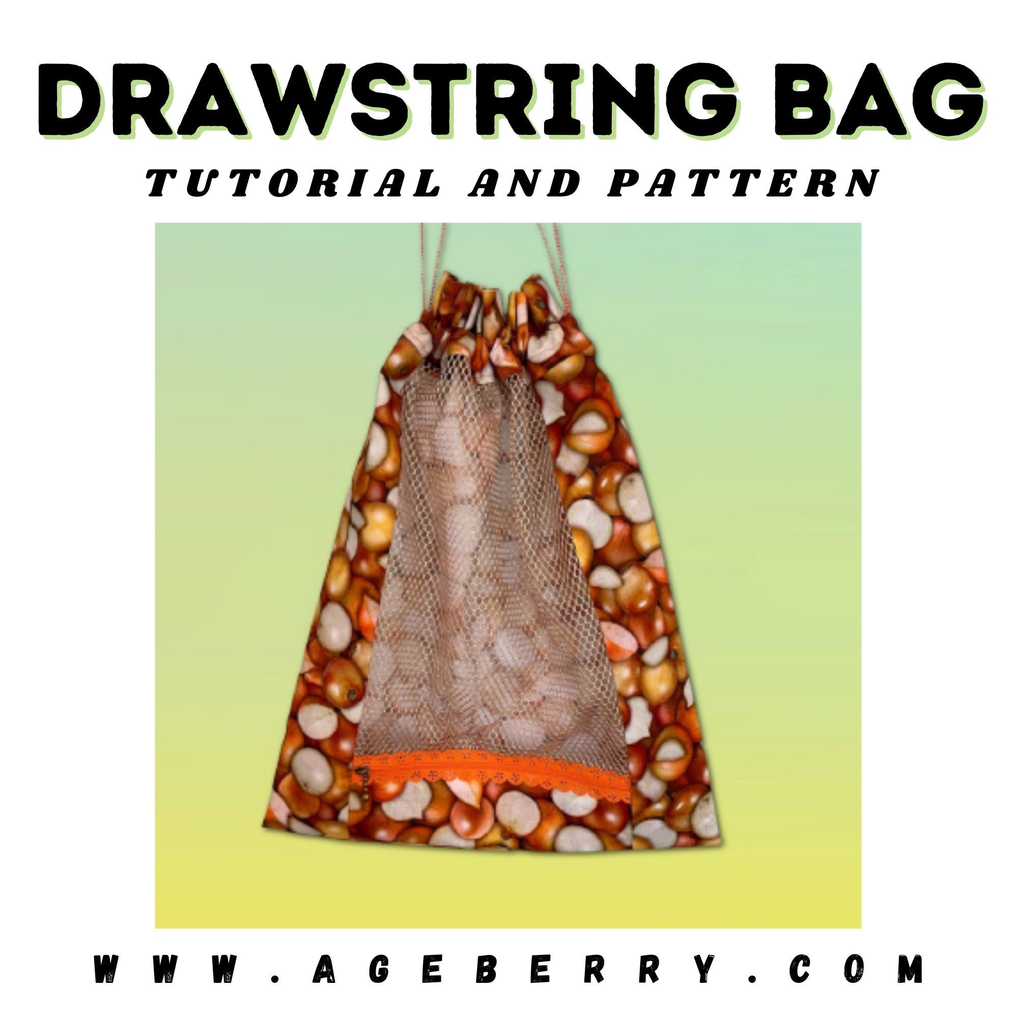 DIY Drawstring Bag | How to Make A Drawstring Bag | Sewing Pattern and ...
