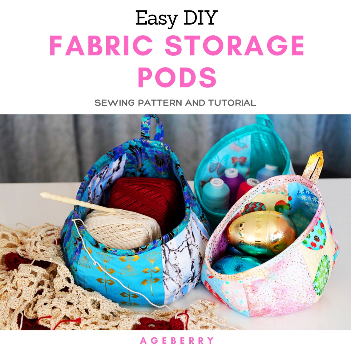 Easy DIY Bubble Pods | PDF Pattern and Tutorial | Fabric Storage Pods ...