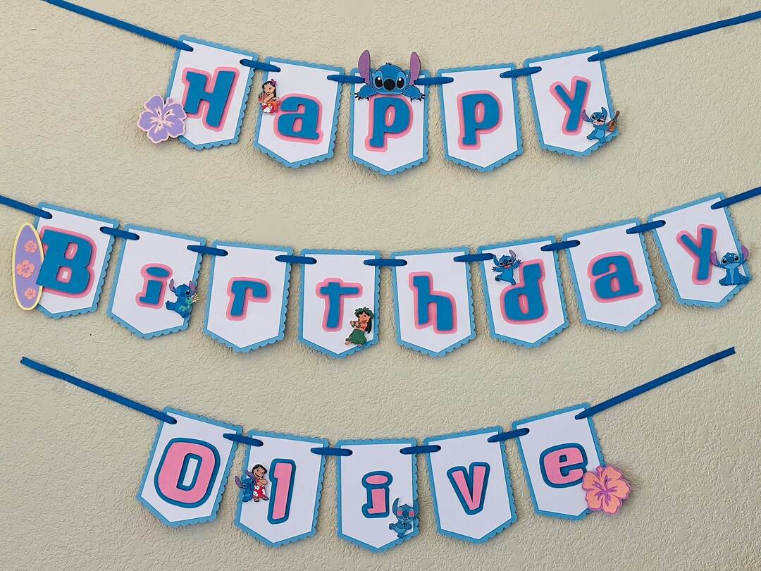 Happy Birthday Banner // Ohana Banner - Etsy