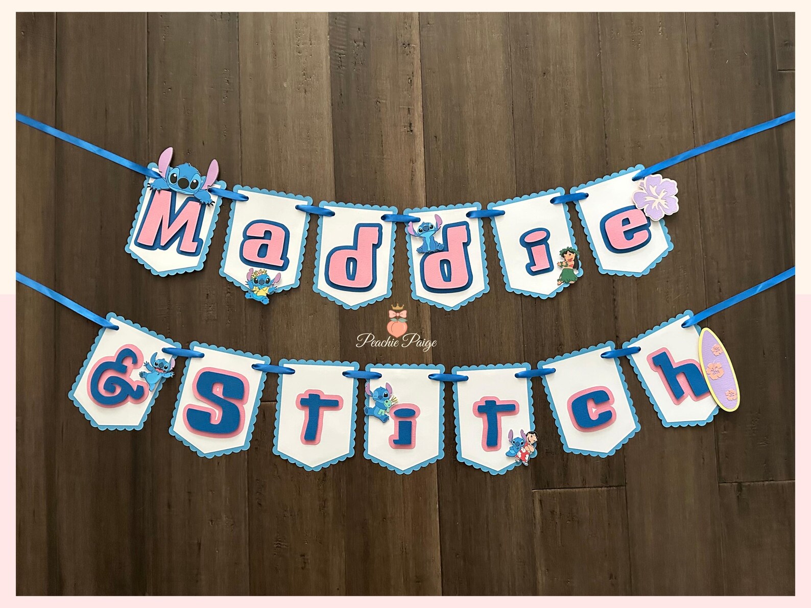 Lilo & Stitch Inspired Banner – Custom Name Banner // Birthday Party ...
