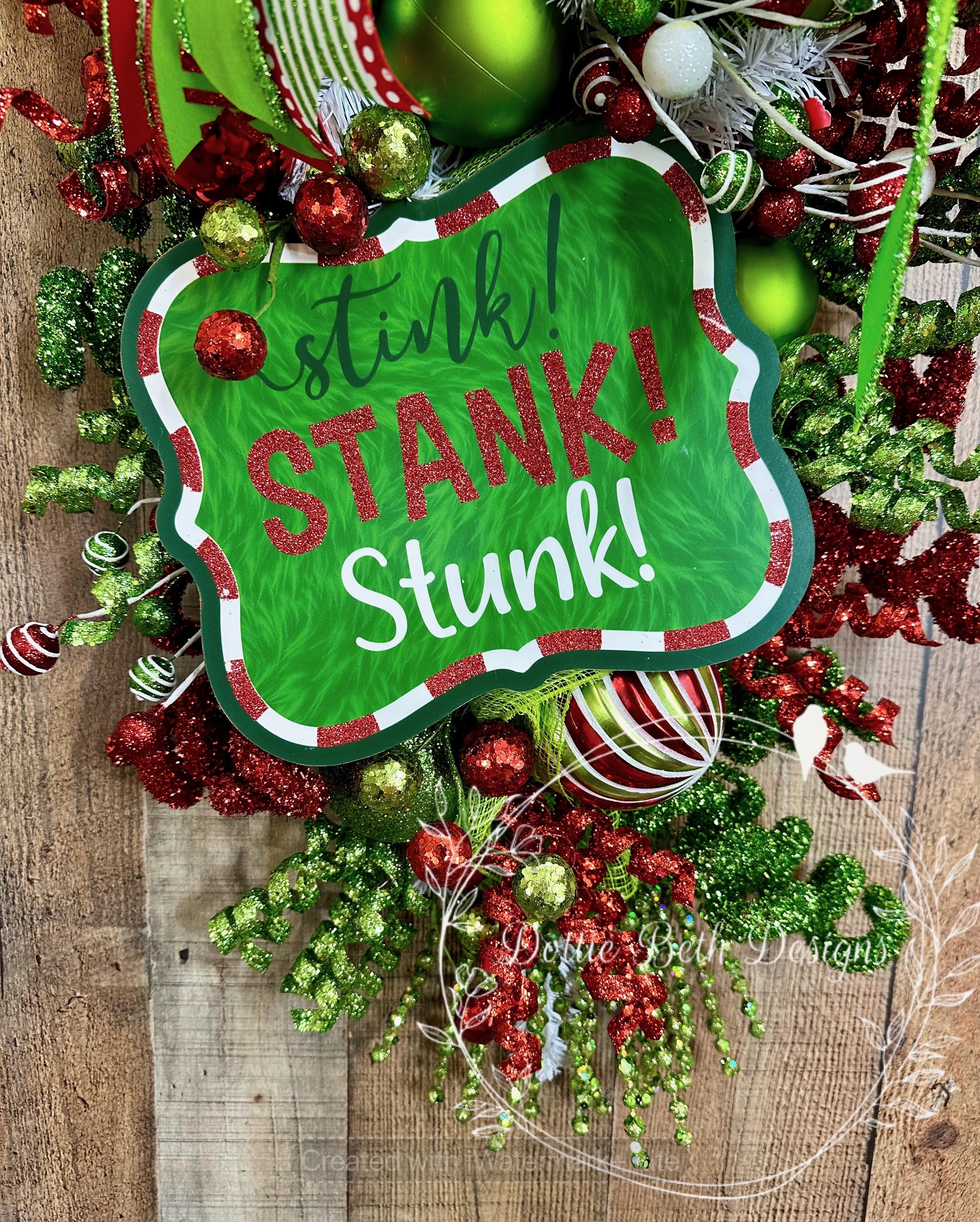 Grinch Inspired Swag Green Monster Wreath Christmas Wreath Christmas ...