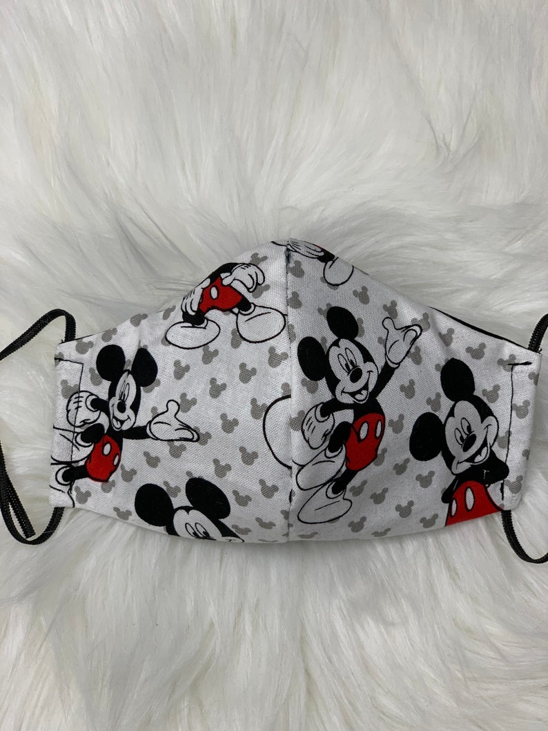 Mickey Mouse Kids Face Mask Two Layer Cloth Reversible | Etsy