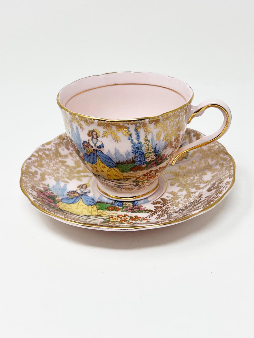 Vintage Colclough Bone China Teacup and Saucer Tea Set, Made in England ...