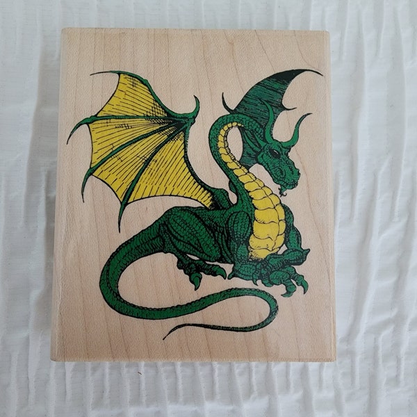 Dragon Rubber Stamp - Etsy