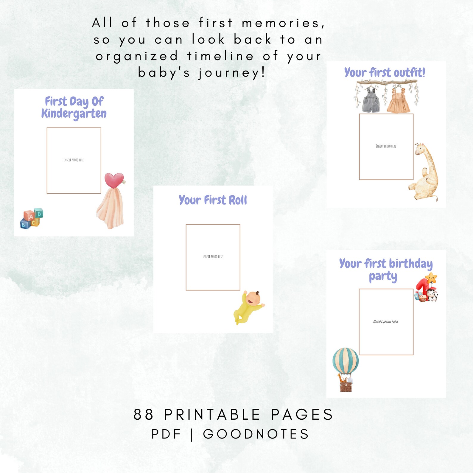 Keepsake Baby Memory Book INSTANT DOWNLOAD Keepsake Journal Baby ...