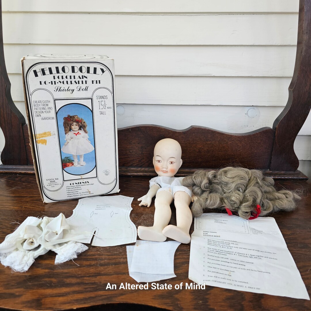 Hello Dolly Shirley Temple Porcelain Do It Yourself Doll Kit Albert E ...