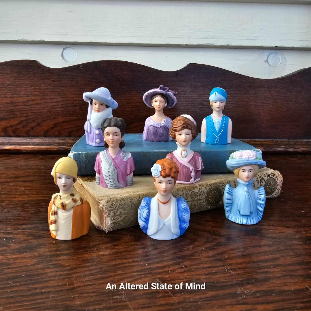 Choice Vintage Avon Lady Thimble Figural Ceramic Collectible Thimble ...