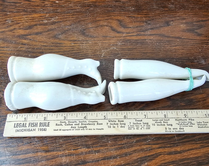 Vintage Glazed China Doll Parts Arms Legs Matching Set Hands Antique ...