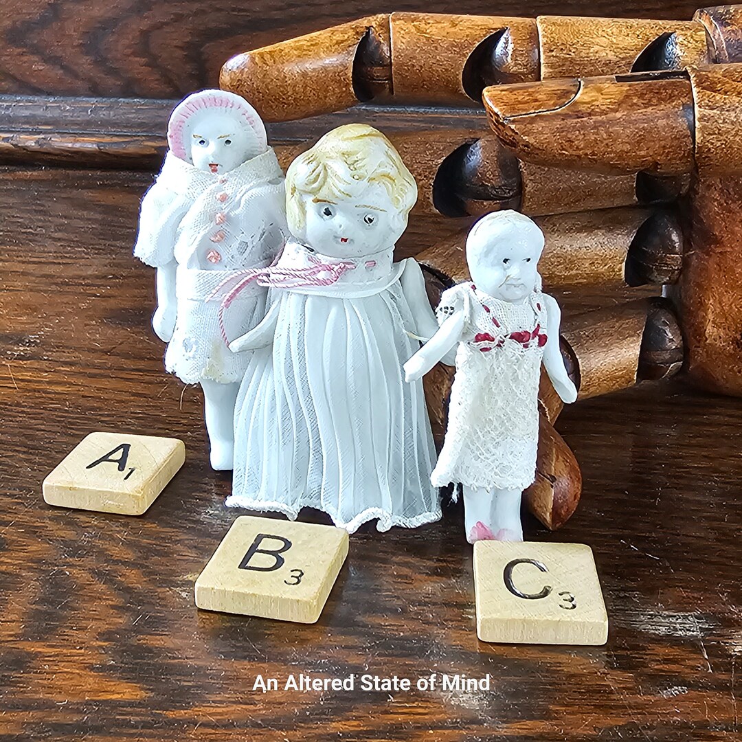 Choice Vintage Bisque Doll Jointed Arms Frozen Charlotte Dollhouse ...