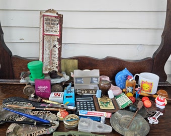 Vintage Junk Drawer Mystery Jar Vintage Smalls Game Pieces Miniatures ...