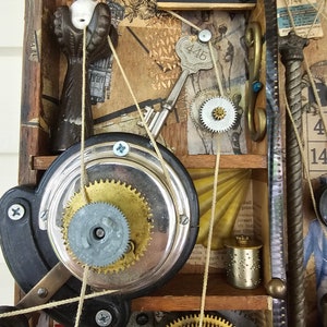 Industrial Grunge Art Shadow Box: Mixed Media Assemblage Wall Hanging ...