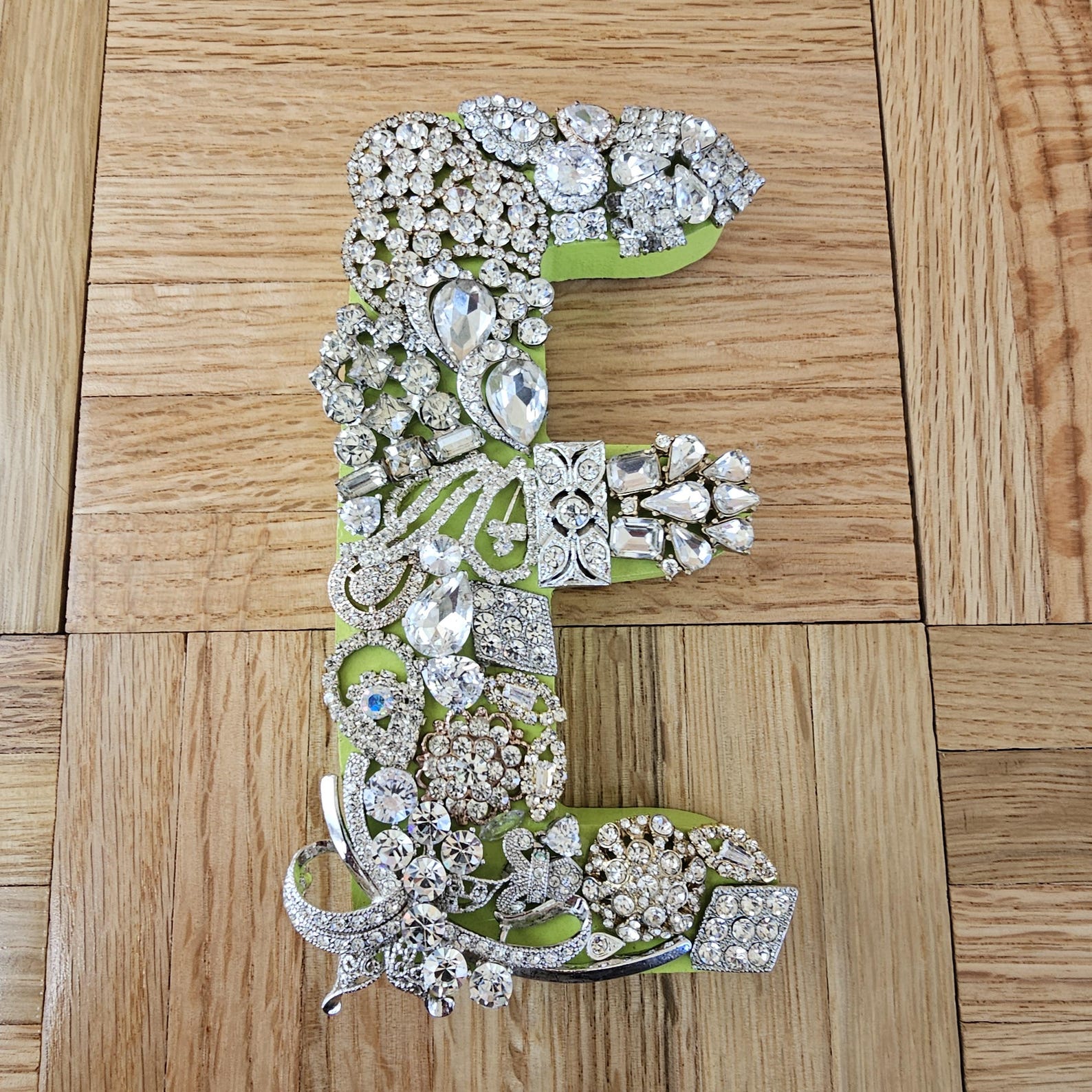 Jewelry Embellished Letter: Repurposed Wall Art Decor - Etsy