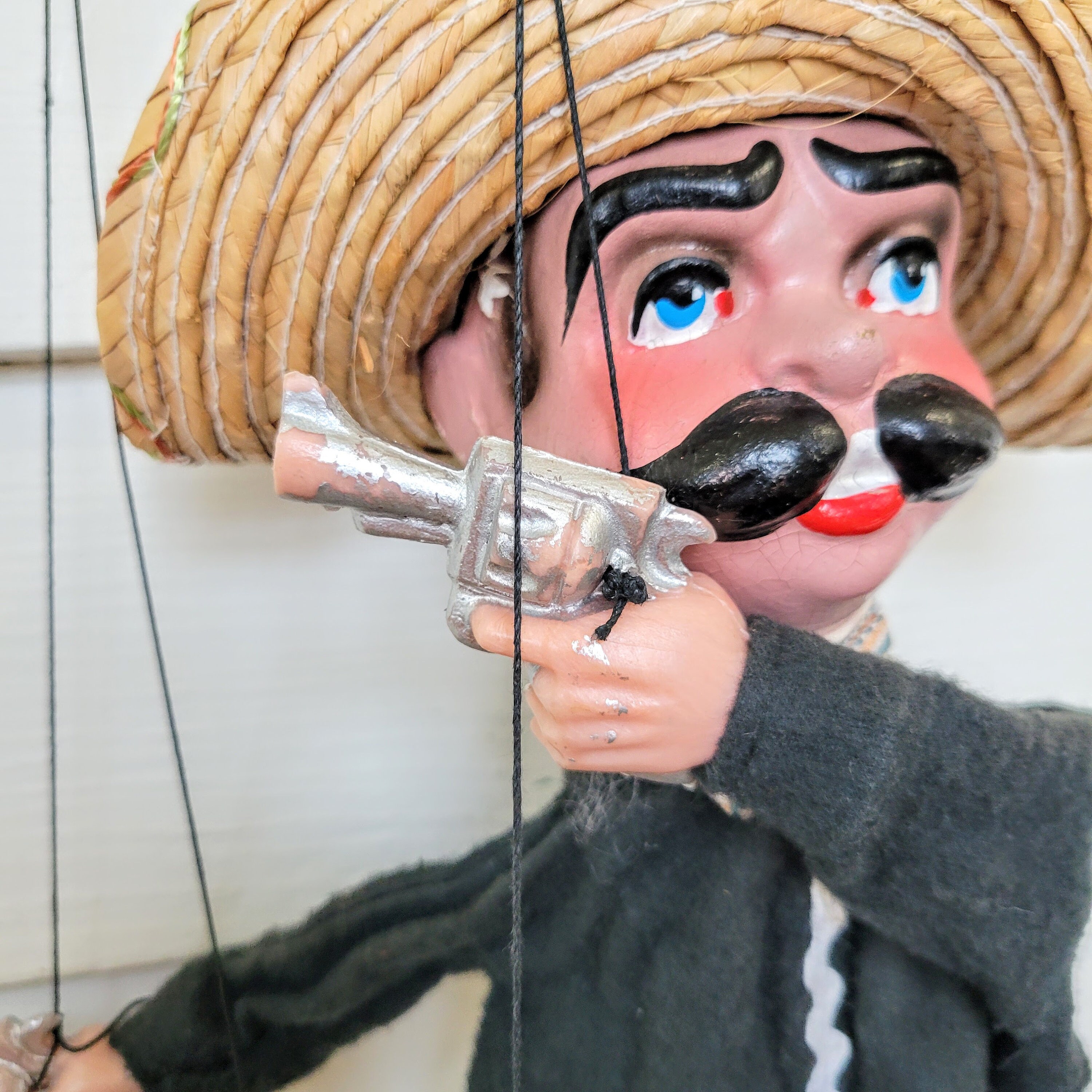 Vintage Pancho Villa Doll Marionette Mexican Bandit With | Etsy