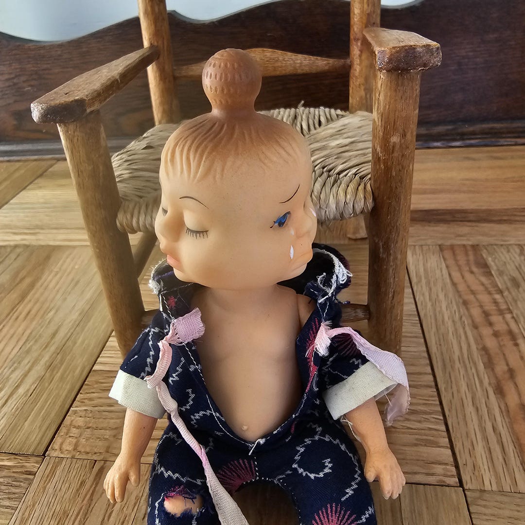 Vintage 3 Face Rubber Baby Doll, Twist Turn Head, Small Trudy Style ...