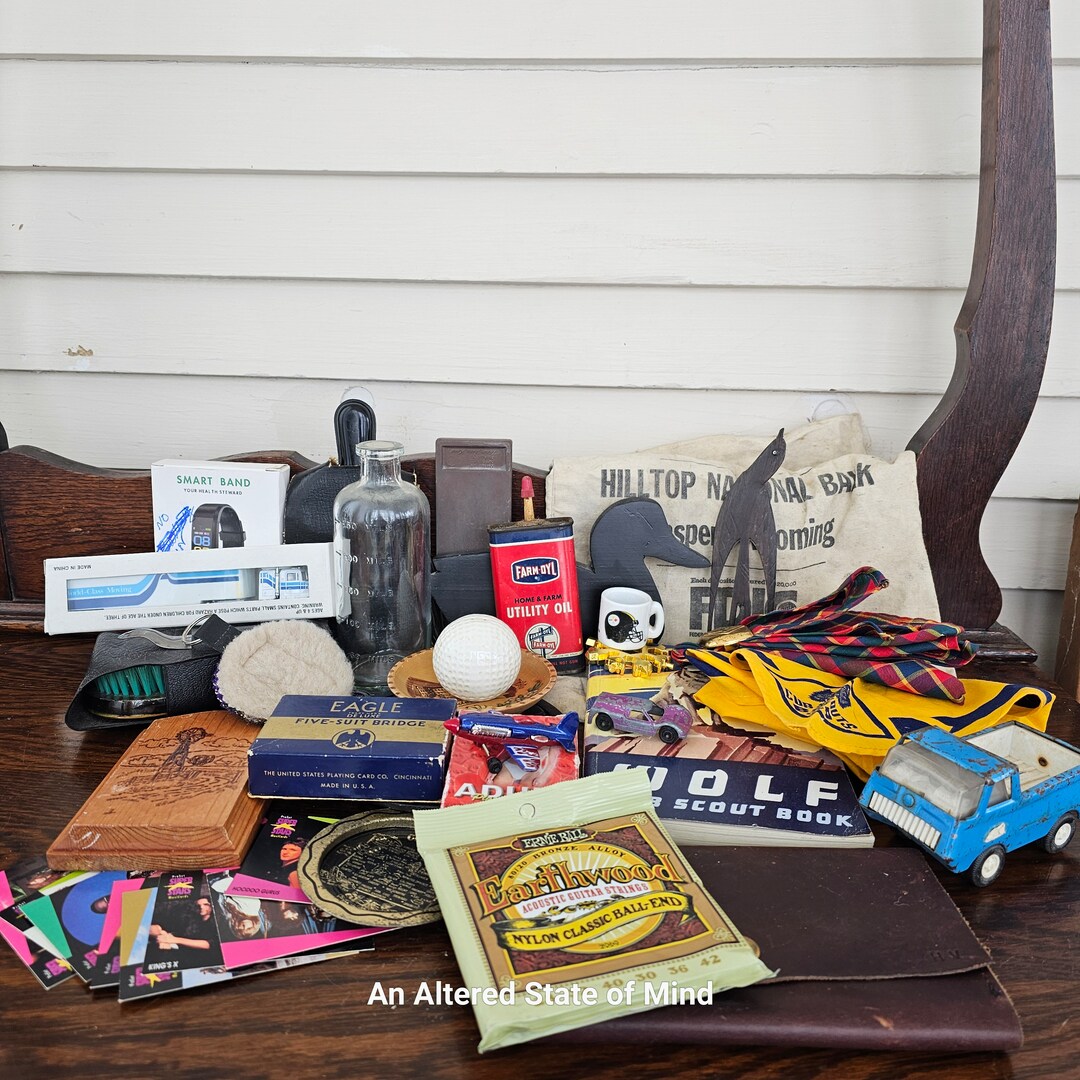 Vintage Junk Drawer Lot, Random Collectibles, Grandpa's Treasure ...