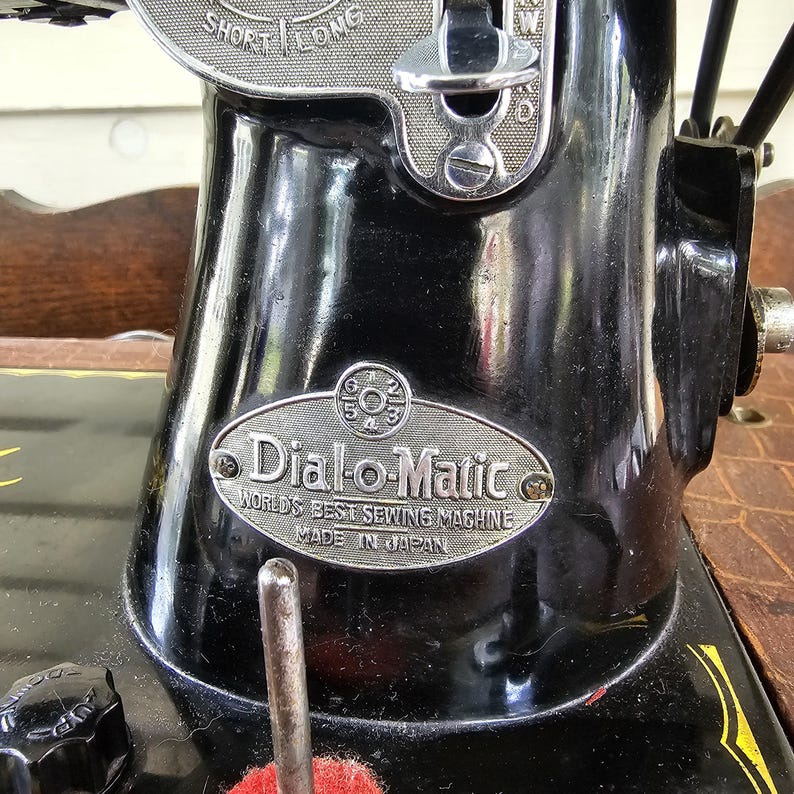 Vintage Mercury Dial-o-matic Sewing Machine: Black Ornate Electric ...