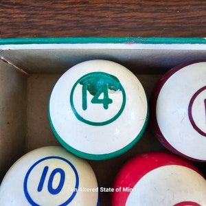 Choice Vintage Billiard Balls, Pool Table Balls, Stripes, Solids, Cue ...